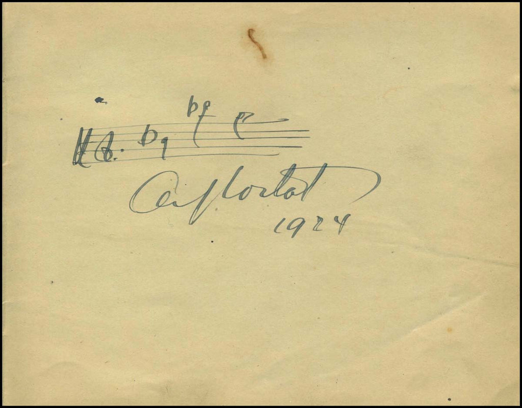 Cortot, Alfred. (1877–1962) Autograph Musical Quotation – Schubertiade ...