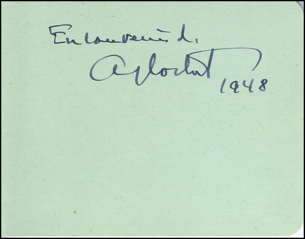 [Pianist] Cortot, Alfred. (1877–1962) Autograph Signature ...