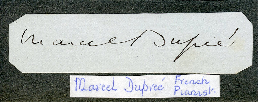 Dupré, Marcel. (1886-1971) Autograph Signature – Schubertiade Music and ...