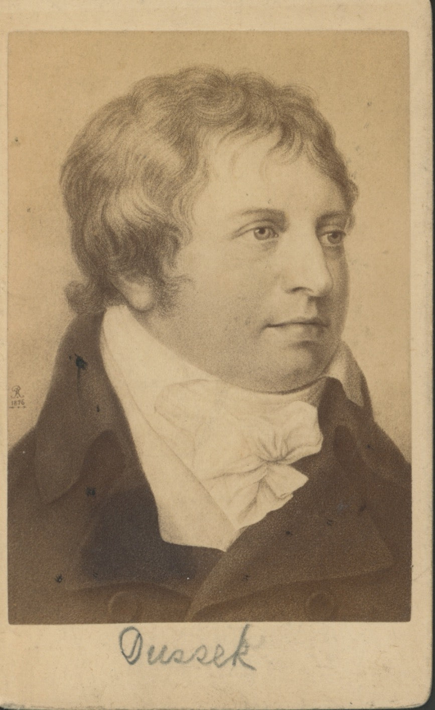 Dussek, Jan Ladislav. (1760–1812) Carte de Visite Portrait ...