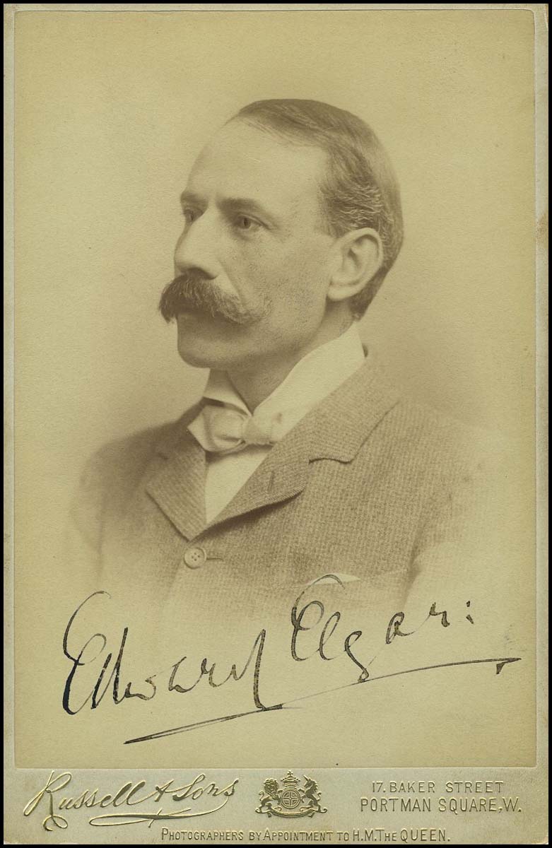 Elgar, Edward. (1857 - 1934) Signed Cabinet Photograph – Schubertiade ...