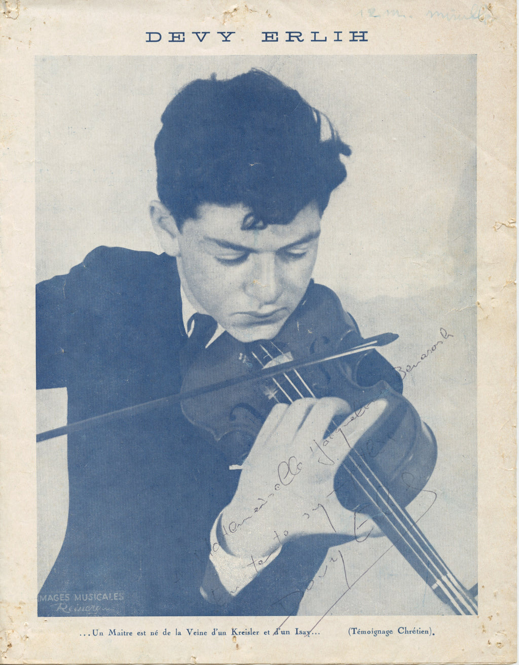 Erlih, Devy. (1928–2012) Signed Recital Program – Schubertiade Music ...