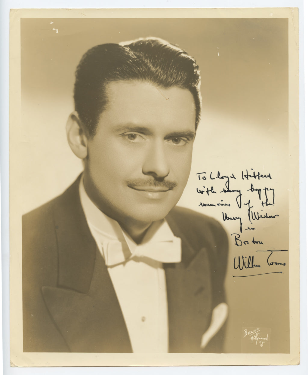 Evans, Wilbur. (1905–1987) Signed Photograph – Schubertiade Music and Arts