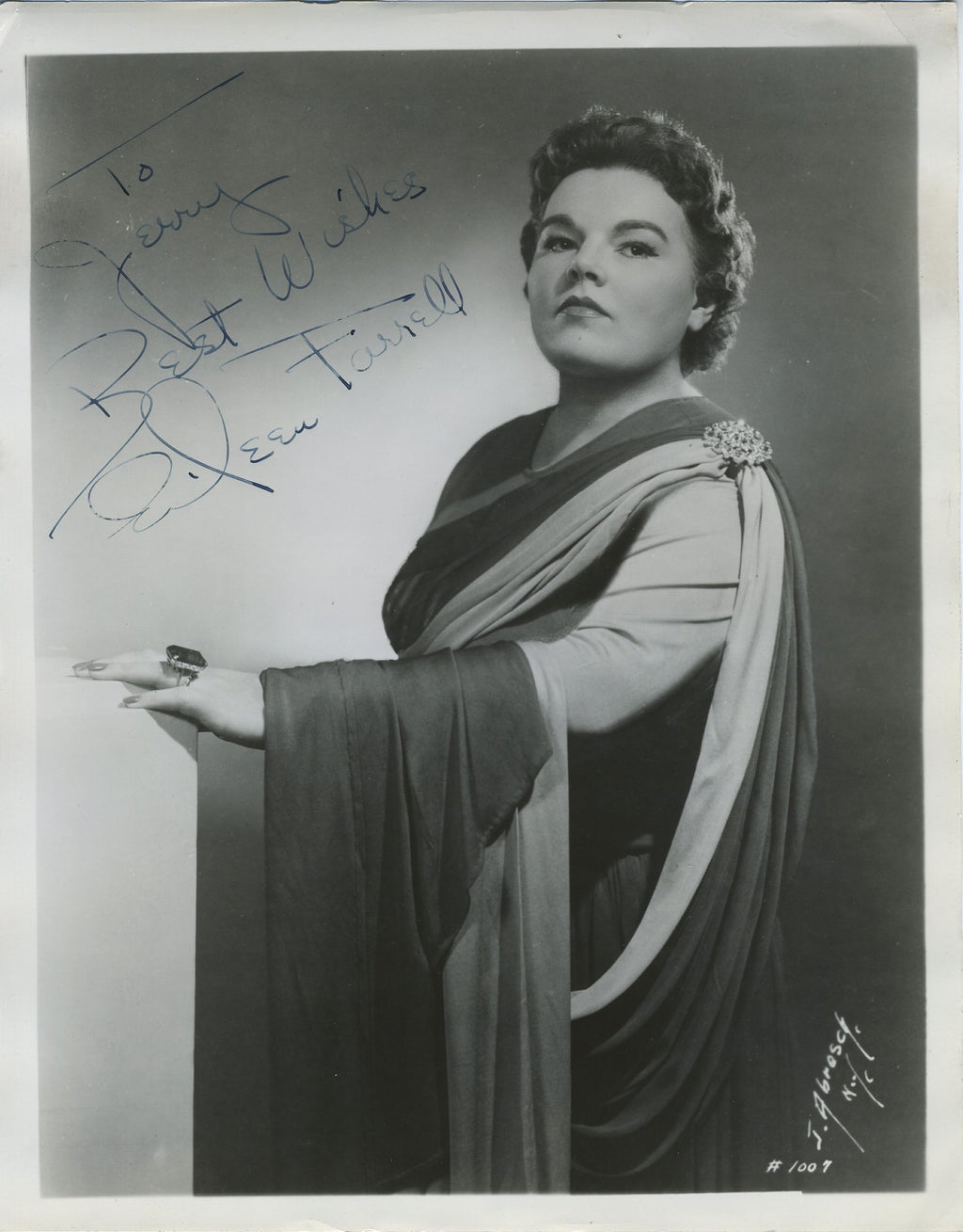 [Opera] Farrell, Eileen. (1920 - 2002) Signed Photograph – Schubertiade ...
