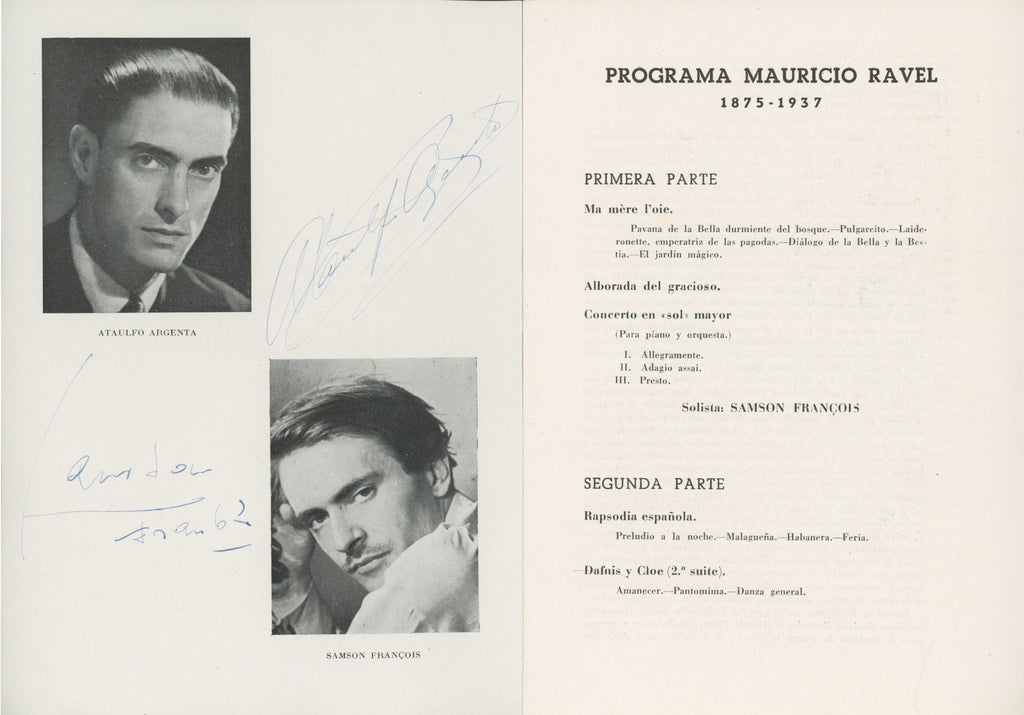 François, Samson. (1924–1970) & Argento, Ataúlfo. (1913–1958) Signed A ...