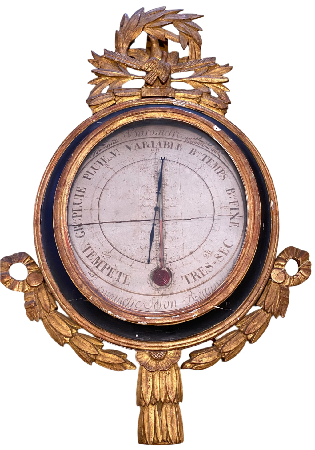 [Science] A French 18th century Louis XVI Period giltwood barometer an ...
