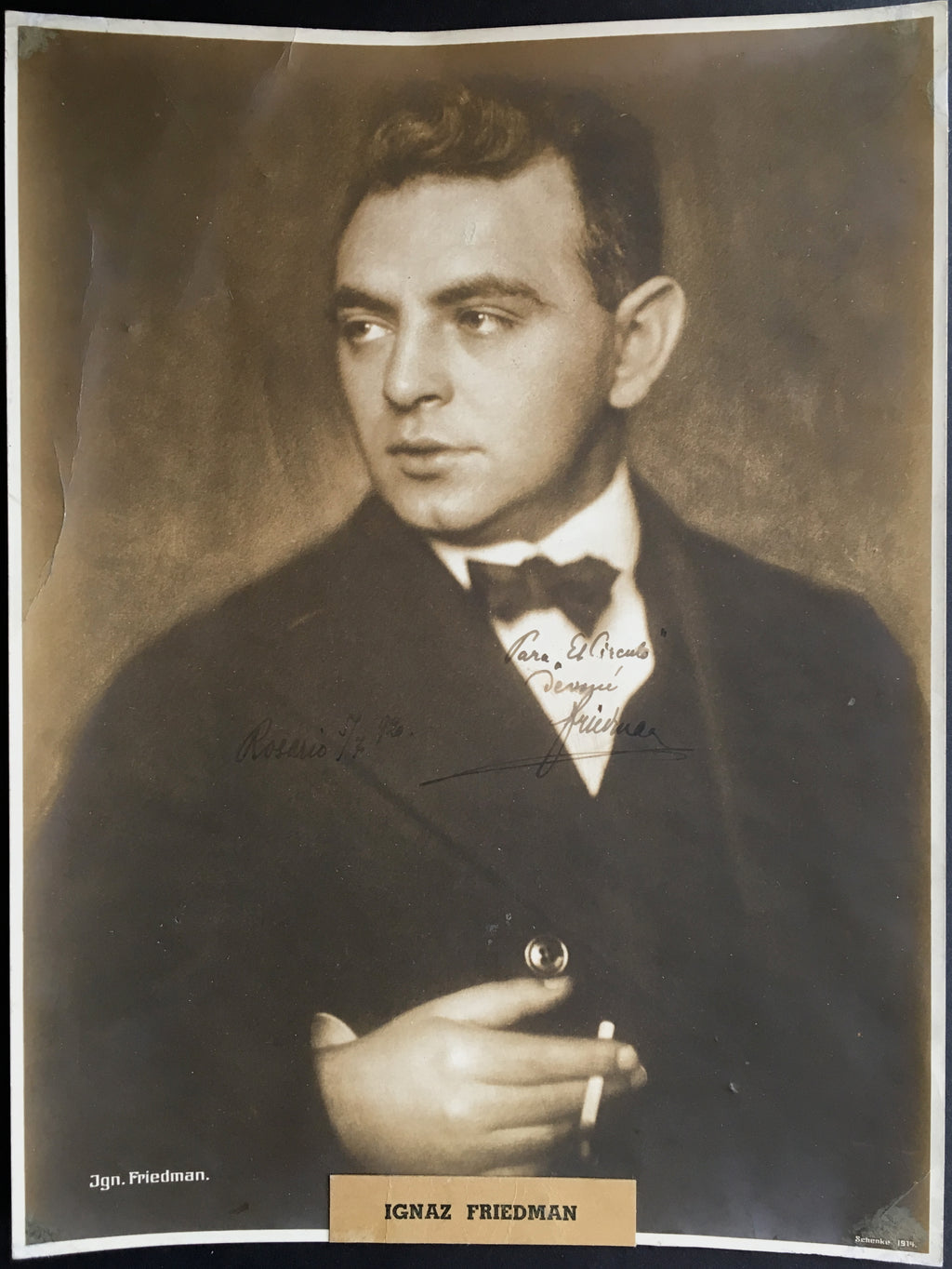 [Pianist] Friedman, Ignaz. (1882 - 1948) Large Signed Photograph ...
