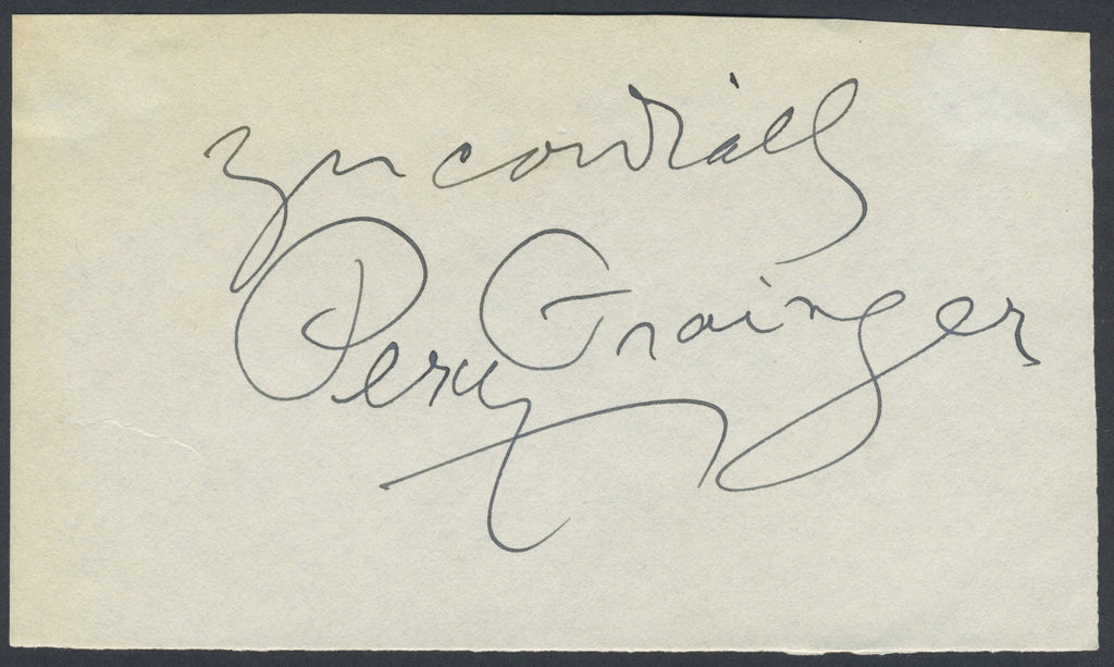 Grainger, Percy. (1882–1961) Autograph Signature – Schubertiade Music ...