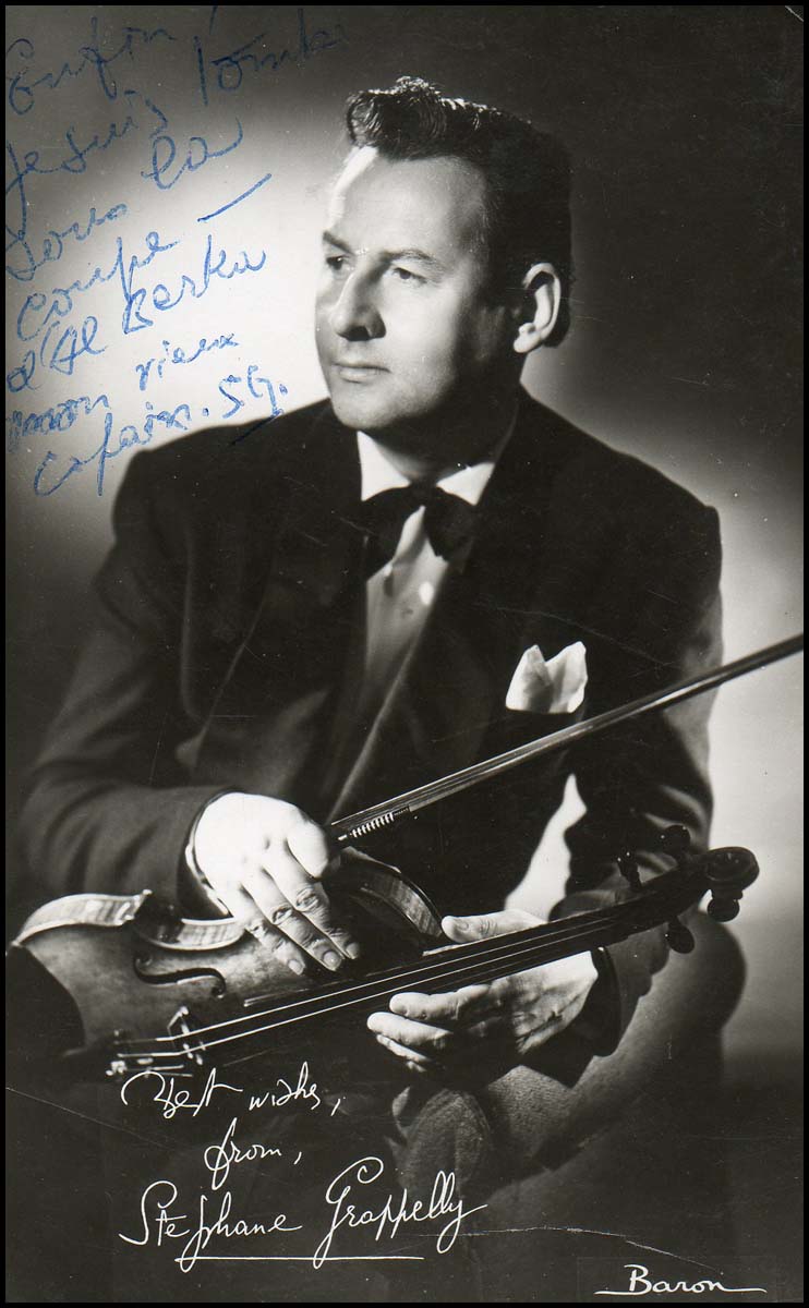 Grappelli, Stephane. (1908-1997) Signed Photograph – Schubertiade Music ...