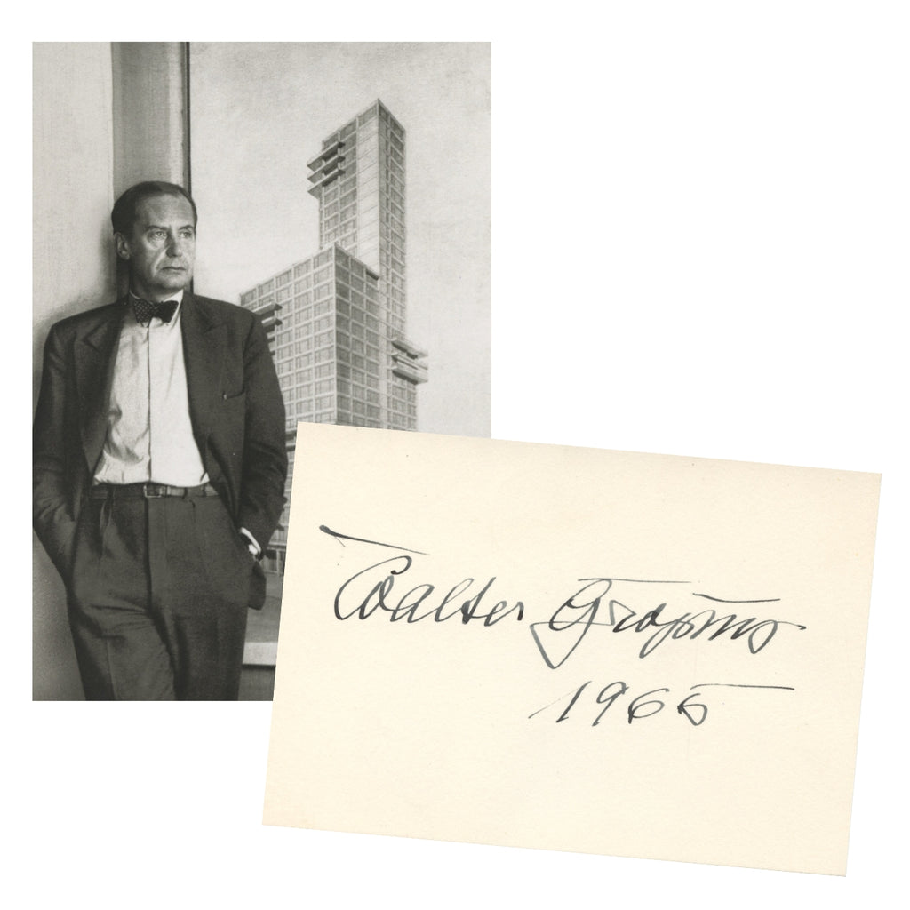 Gropius, Walter. (1883–1969) Autograph Signature – Schubertiade Music ...