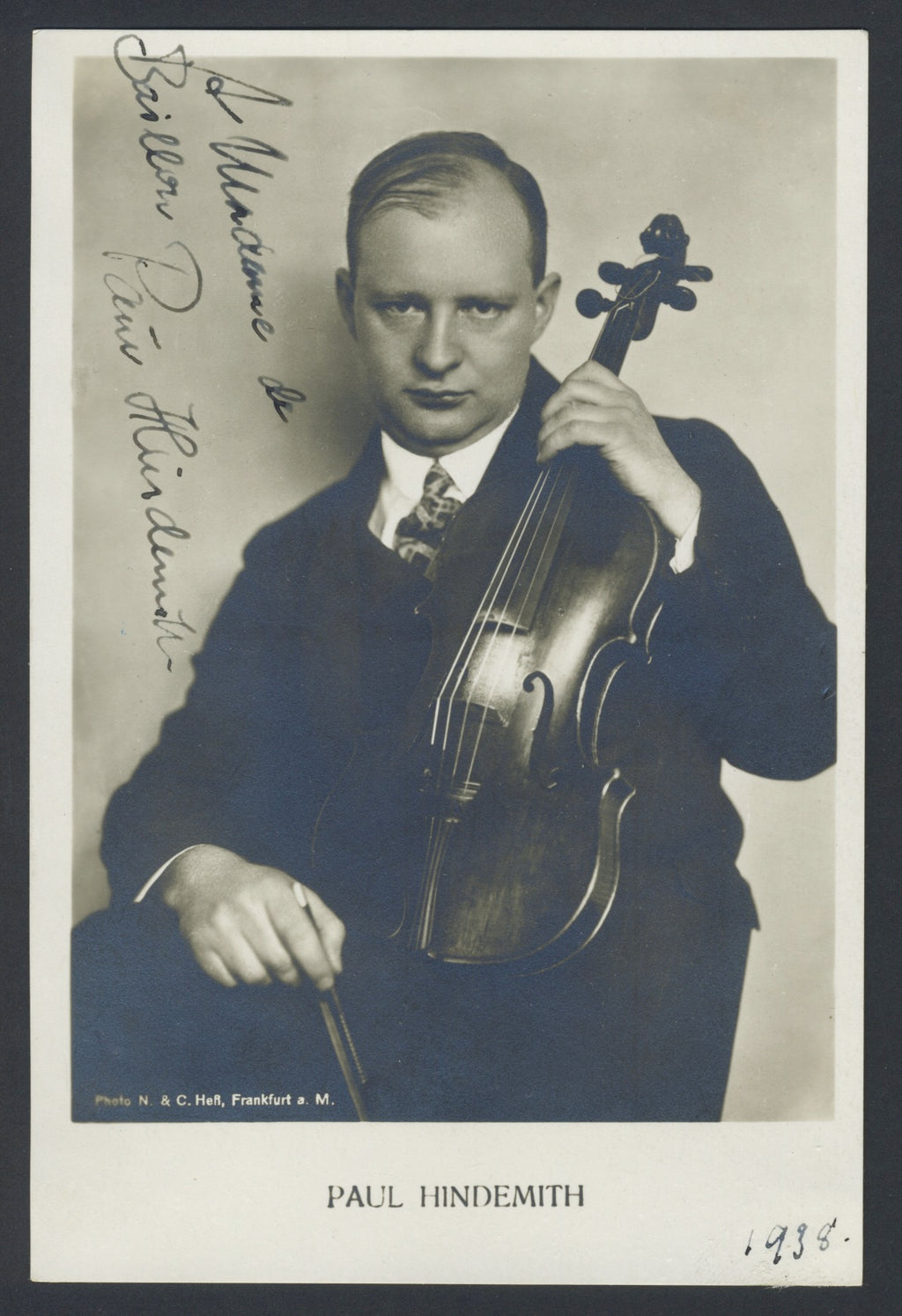 Hindemith, Paul. (1895–1963) Signed Photograph – Schubertiade Music and ...