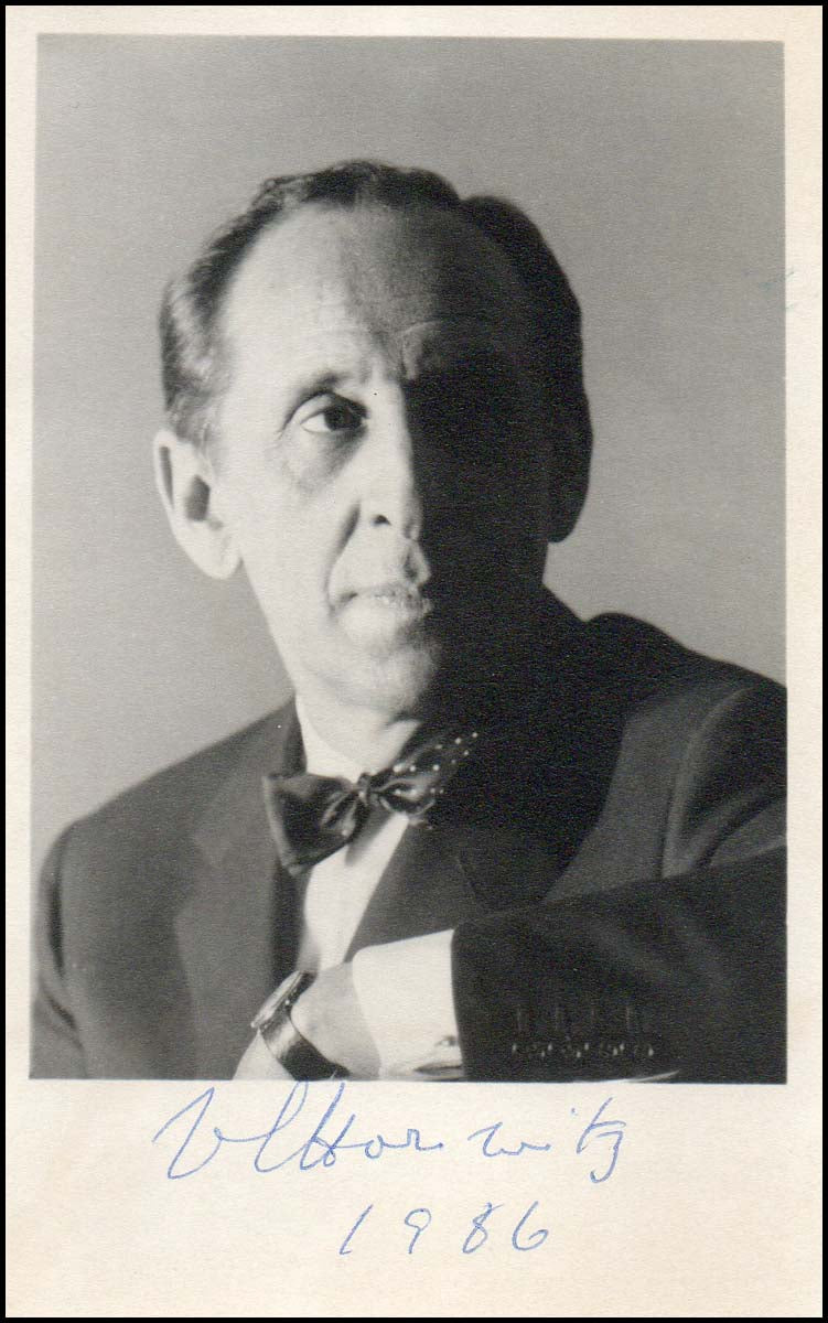 Horowitz, Vladimir. (1903-1989) Signed Photograph – Schubertiade Music ...
