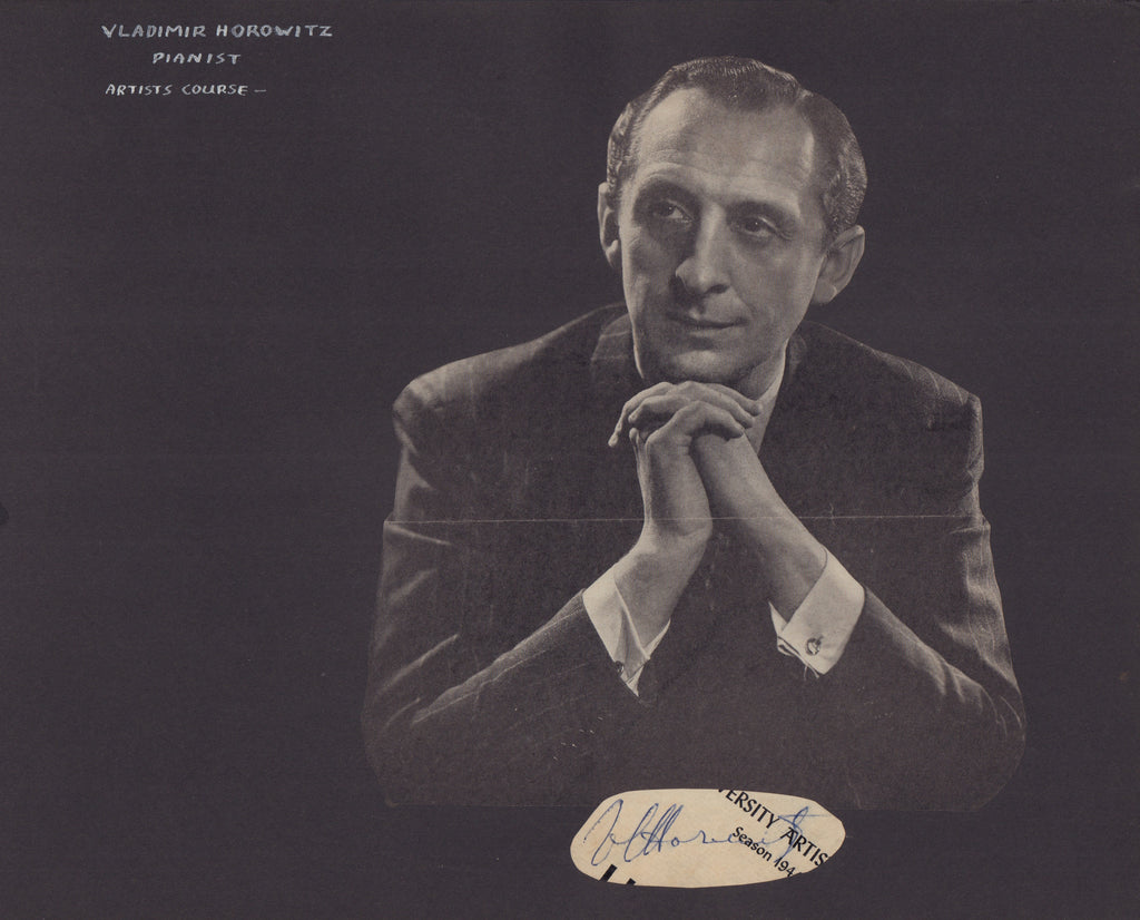 Horowitz, Vladimir. (1903-1989) Autograph Signature – Schubertiade ...