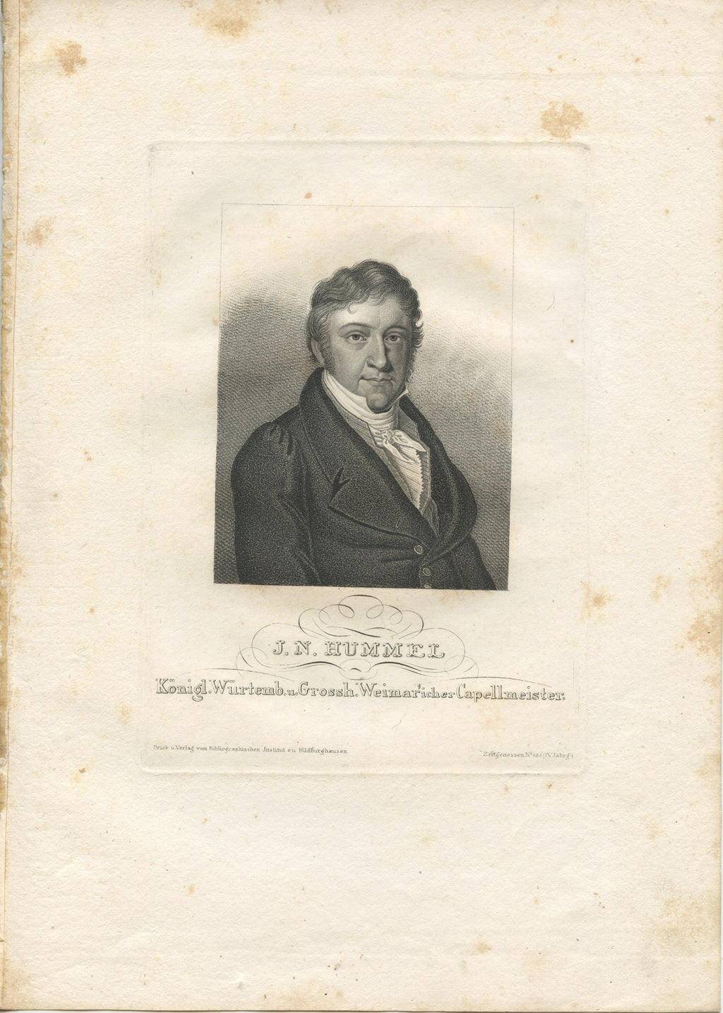 Hummel, Johann Nepomuk. (1778–1837) J. N. Hummel Königl. Würtemb. u. G ...