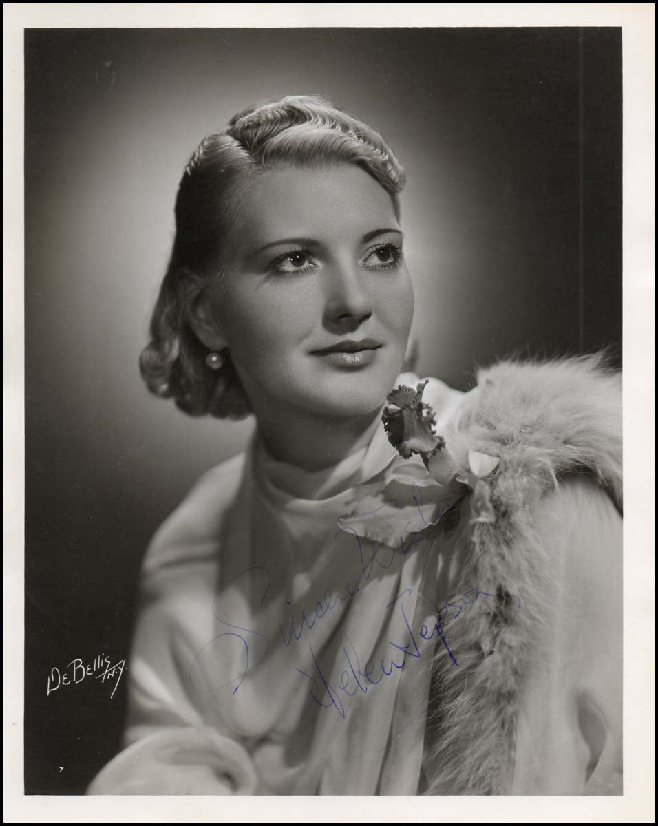 Jepson, Helen. (1904 - 1997) Signed Photograph – Schubertiade Music and ...