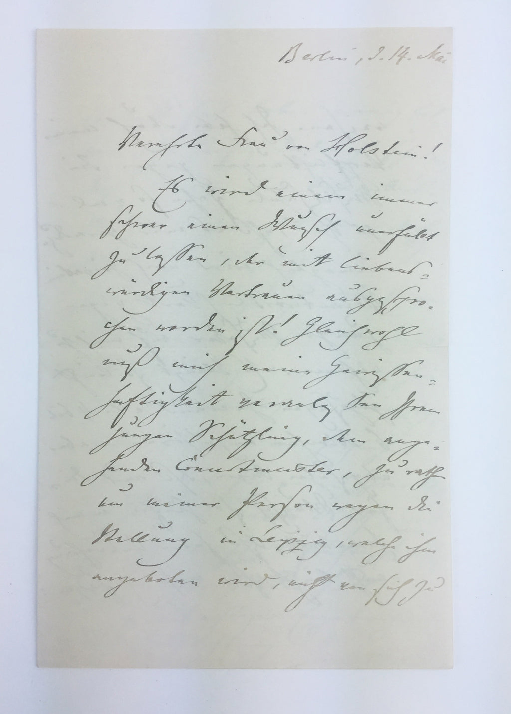 Joachim, Joseph. (1831–1907) [Holstein, Hedwig von. (1822–1897)] Autog ...