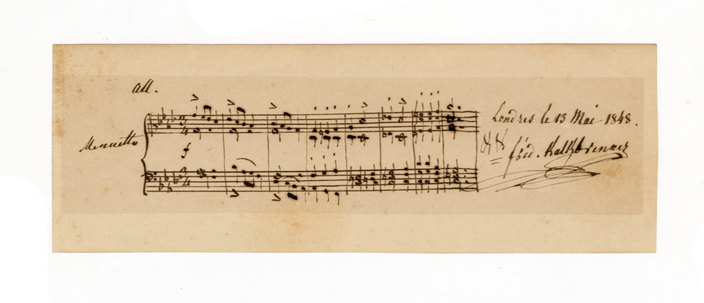 Kalkbrenner, Friedrich. (1785–1849) "Menuetto" - Autograph Musical Quo ...