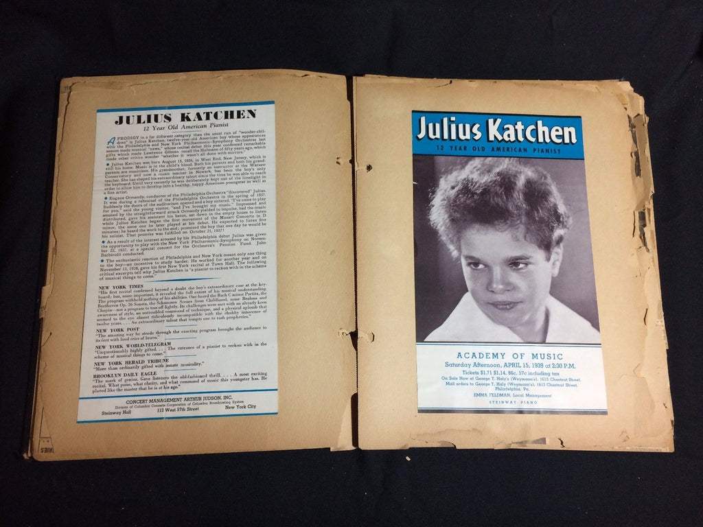 Katchen, Julius. (1926-1969) & Sayao, Bidu. (1937-1952) The Scrapbook ...