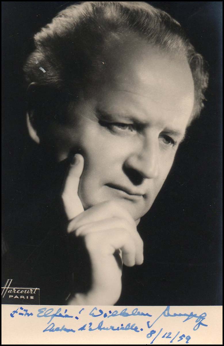 Kempff, Wilhelm. (1895–1991) Signed Photograph – Schubertiade Music and ...