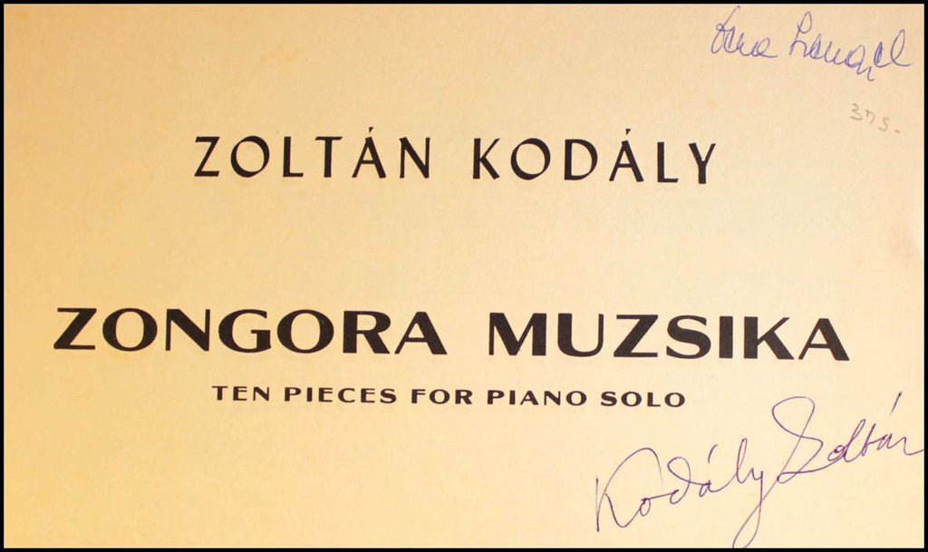Kodály, Zoltán. (1882-1967) Zongora Muzsika [Ten Pieces for Piano Solo ...