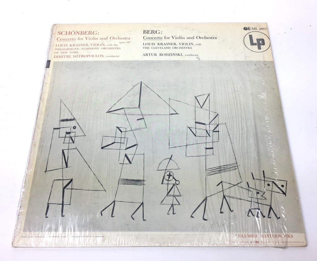 Krasner, Louis. (1903–1995) Schönberg and Berg Concertos - Signed LP ...
