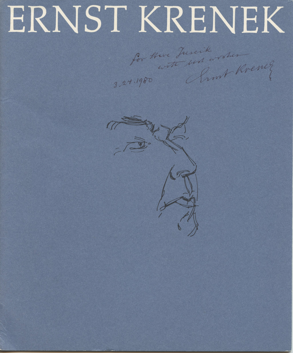 Krenek, Ernst. (1900–1991) Signed Promotional Brochure – Schubertiade ...