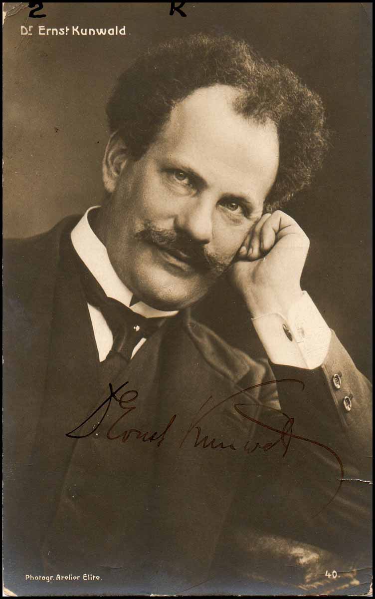 Kunwald, Ernst. (1868 - 1939) Signed Photograph – Schubertiade Music ...