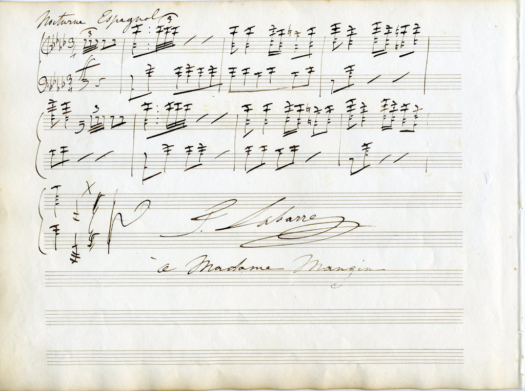 Labarre, Théodore. (1805-1870) "Nocturne Espagnol" - Autograph Musical ...