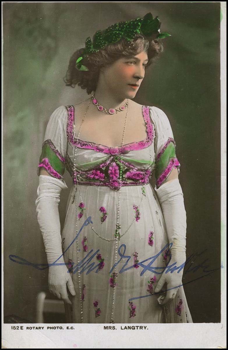 [Film & Theatre] Langtry, Lillie. (1853–1929) Signed Postcard Photogra ...