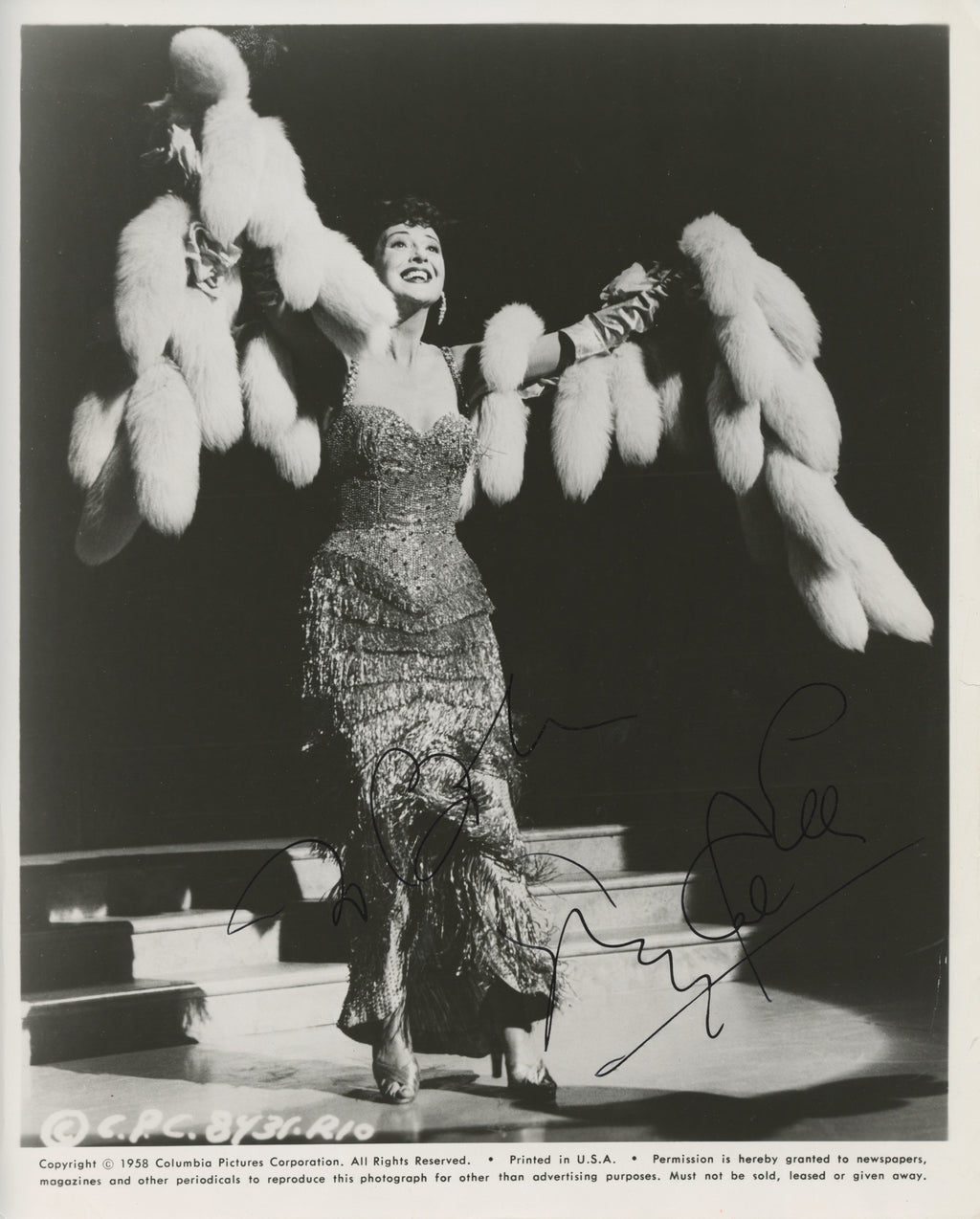 Lee, Gypsy Rose. (1911–1970) Signed Photograph in "Screaming Mimi ...