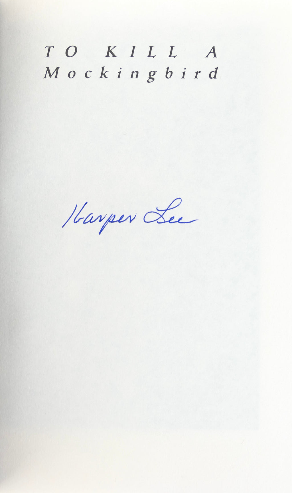 Lee, Nelle Harper. (1926-2016) "To Kill a Mockingbird" - Signed 35th A ...