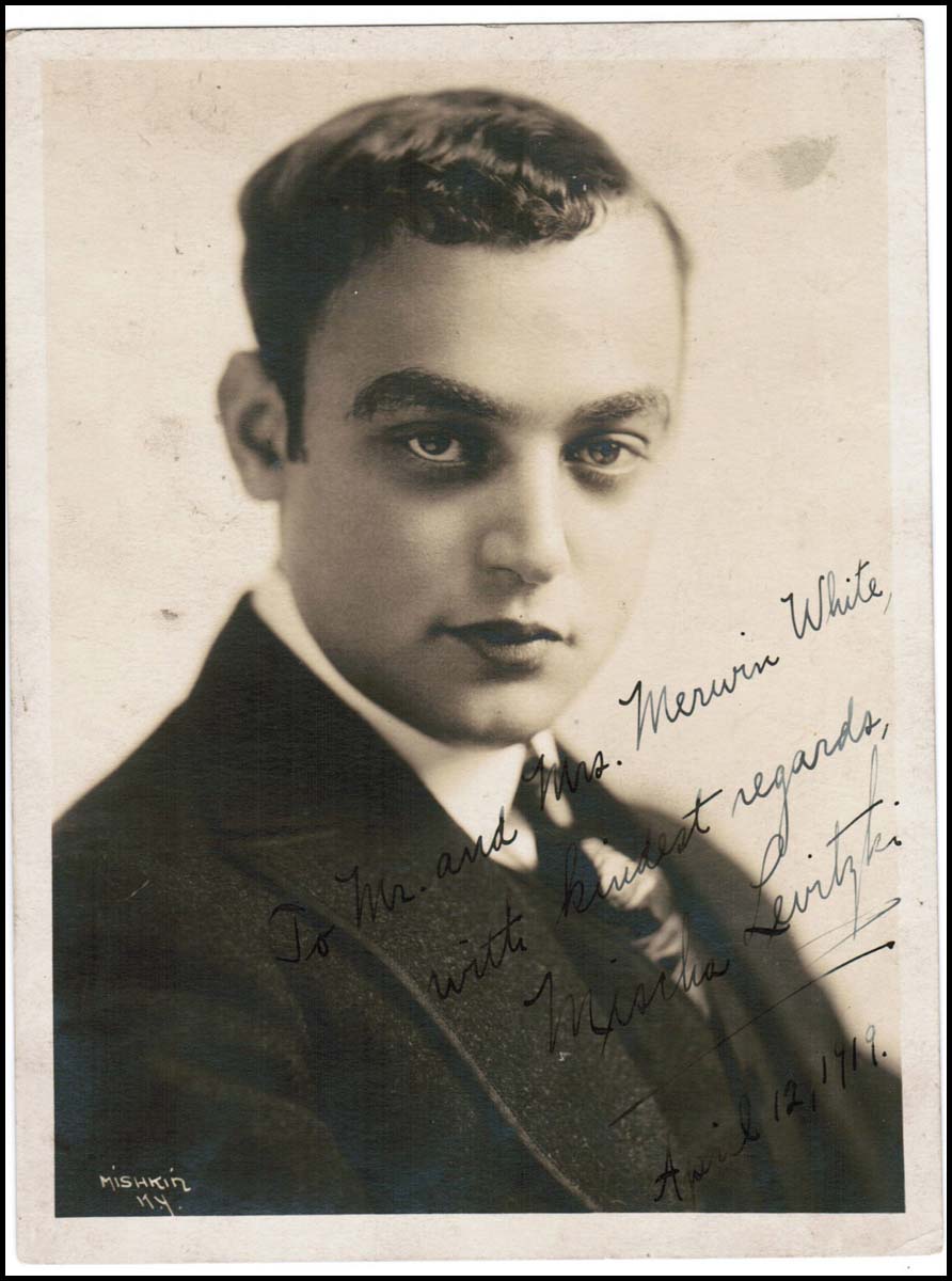 Levitzki, Mischa. (1898-1941) Signed Mishkin Photograph – Schubertiade ...