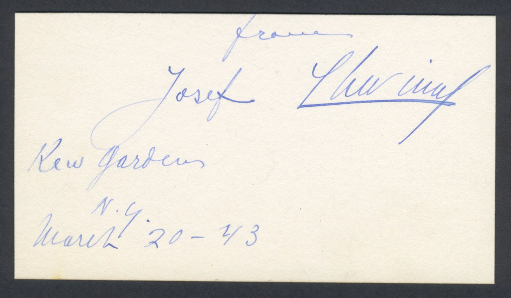 Lhévinne, Josef. (1874–1944) Autograph Signature – Schubertiade Music ...