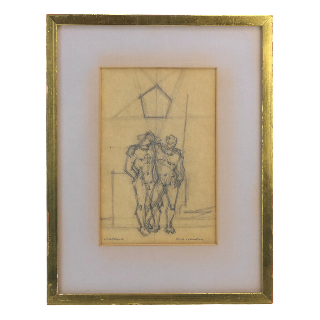 Littlefield, William H. (1902 - 1969) David and Jonathan - Pencil Draw ...