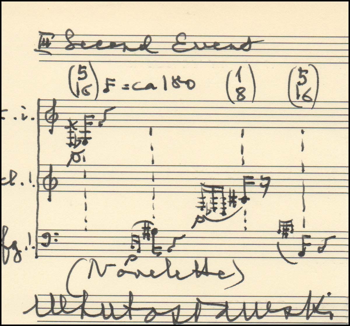 Lutoslawski, Witold. (1913 - 1994) "Novelette" - Autograph Musical Quo ...
