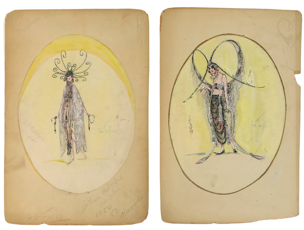 MacGeachy, Cora. (1884 - 1960) Two Original Costume Designs, ca. 1918 ...