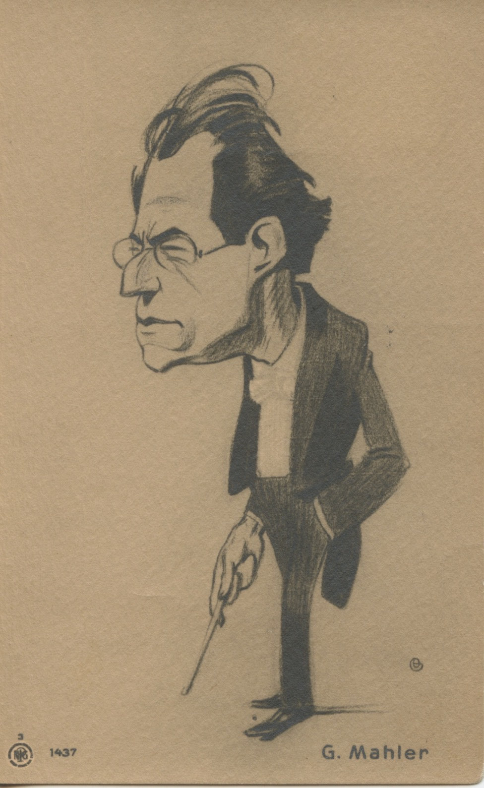 Mahler, Gustav. (1860-1911) [Garvens, Oscar. (1874 - 1951)] [Rummel, W ...