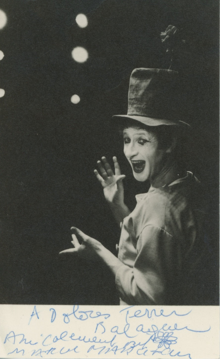 Marceau, Marcel. (1923–2007) Signed Photograph – Schubertiade Music and ...