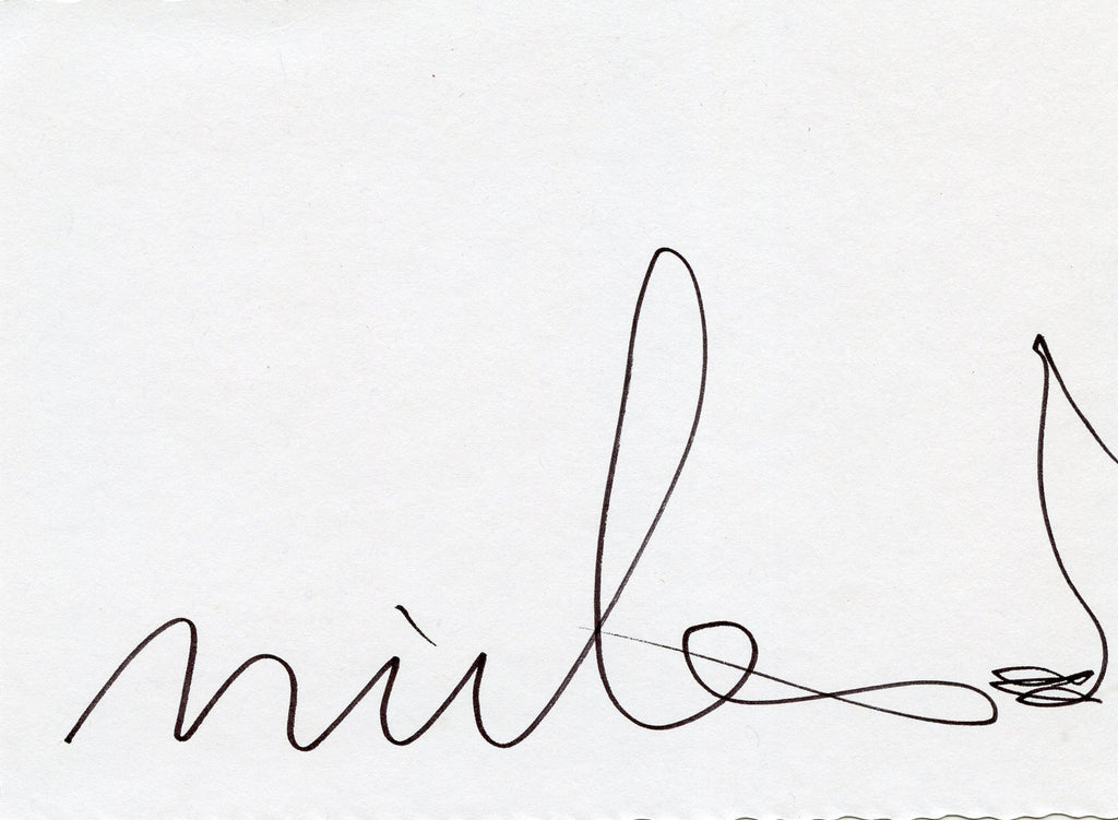 Davis, Miles. (1926–1991) Autograph Signature with a Musical Note ...