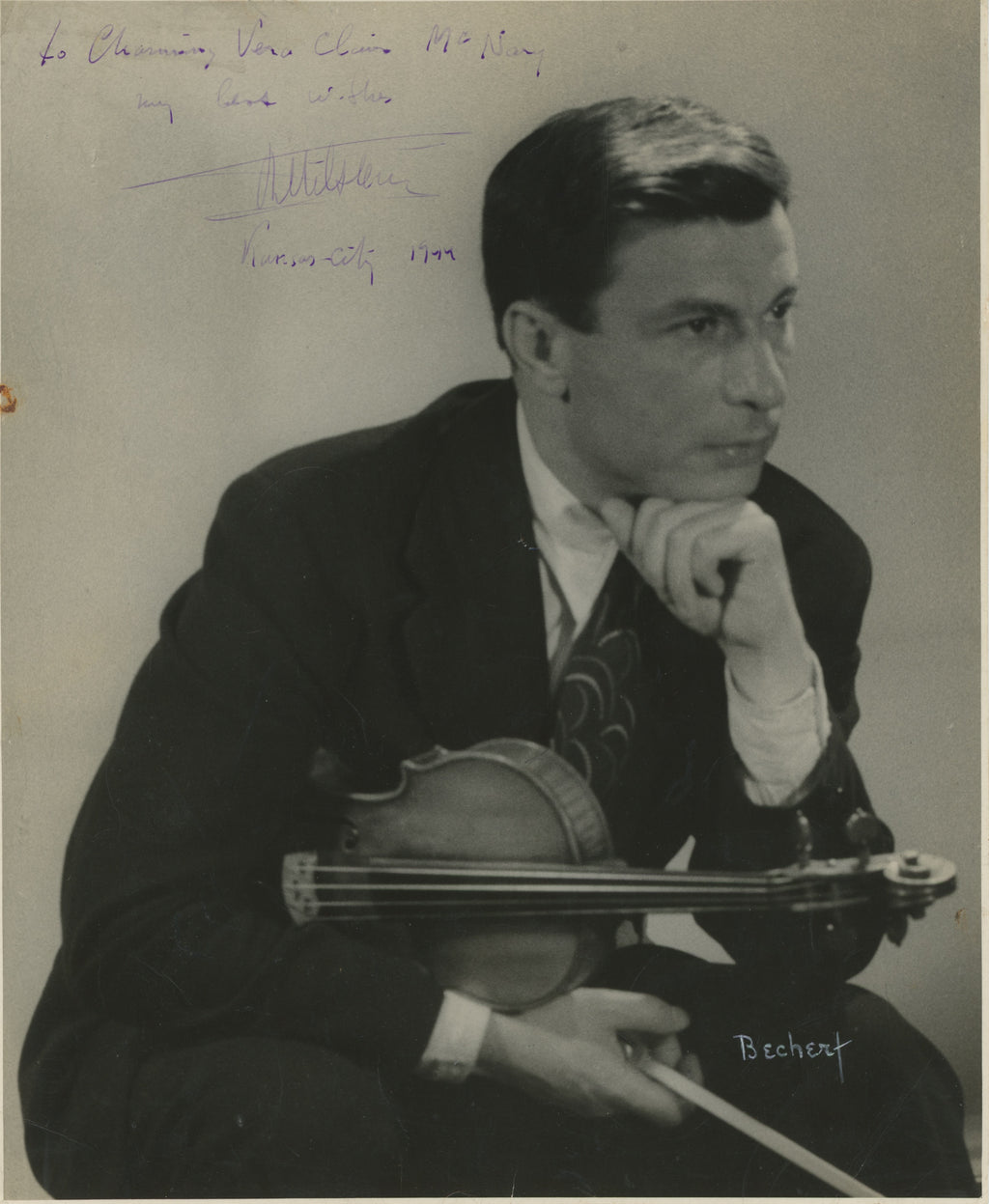 Milstein, Nathan. (1903–1992) Signed Photograph – Schubertiade Music ...