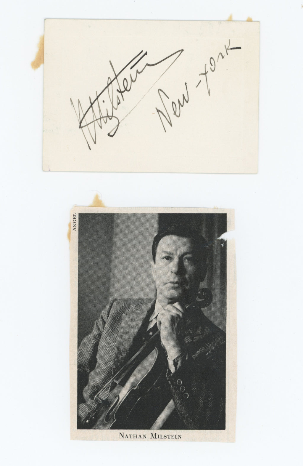 Milstein, Nathan. (1903–1992) Autograph Signature – Schubertiade Music ...