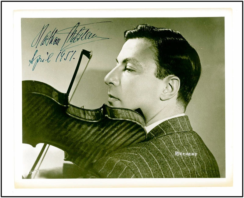 Milstein, Nathan. (1903–1992) Signed Photograph with Violin ...