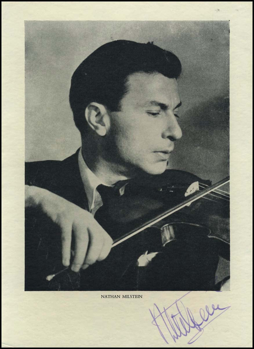 Milstein, Nathan. (1903–1992) Signed Program Photograph – Schubertiade ...