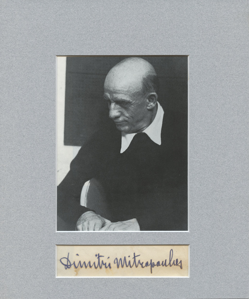 Mitropoulos, Dimitri. (1896–1960) Autograph Signature – Schubertiade ...