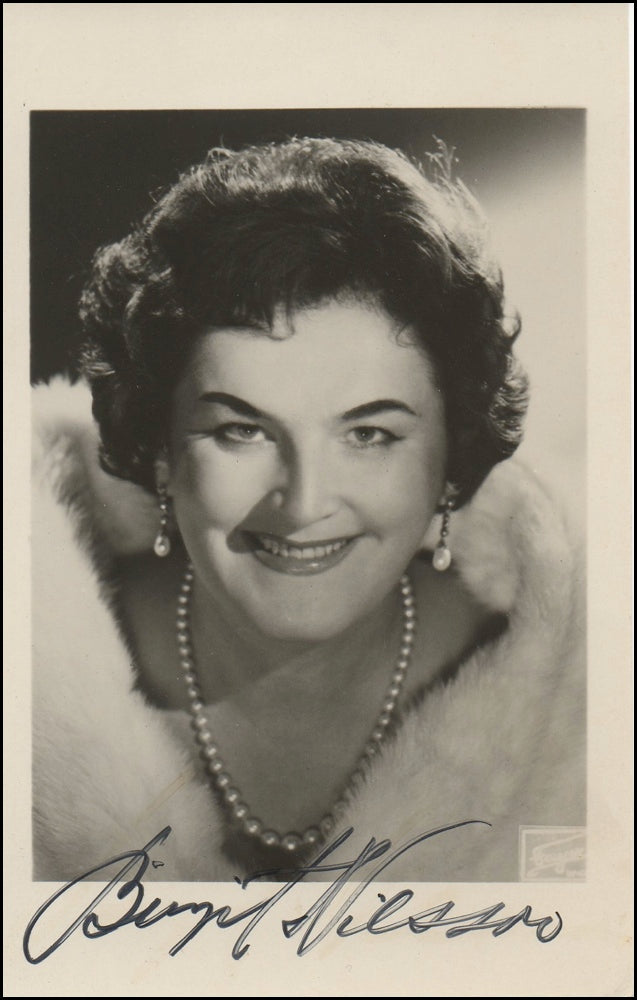 Nilsson, Birgit. (1918-2005) Signed Fayer Photograph – Schubertiade ...