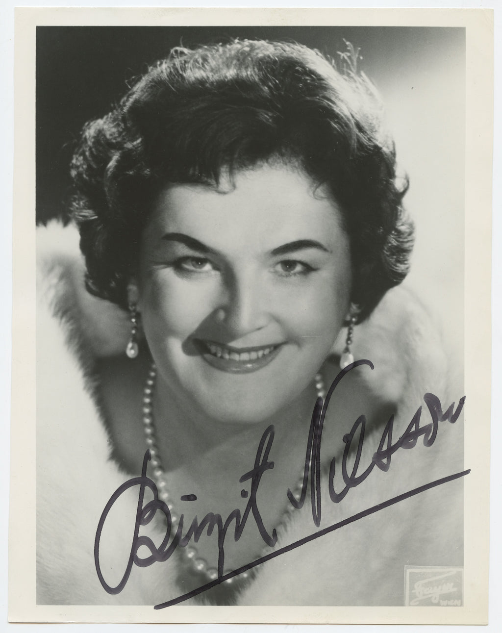 Nilsson, Birgit. (1918–2005) Signed Photograph – Schubertiade Music and ...