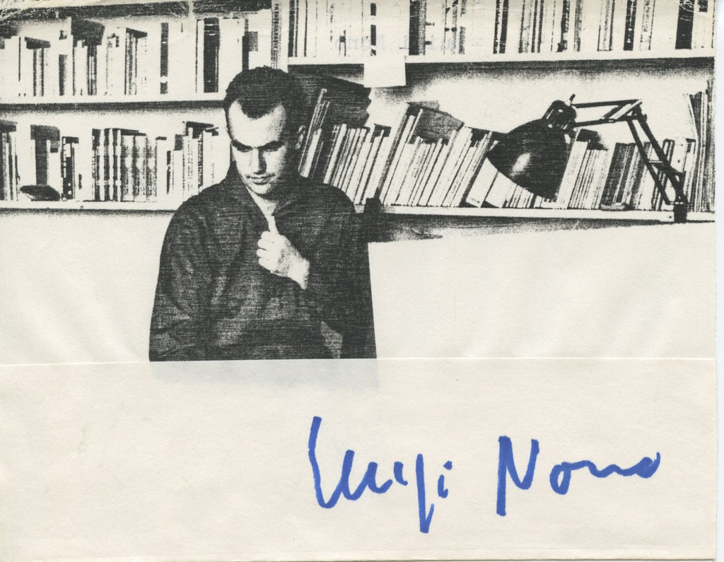 Nono, Luigi. (1924–1990) Signed Photograph – Schubertiade Music and Arts