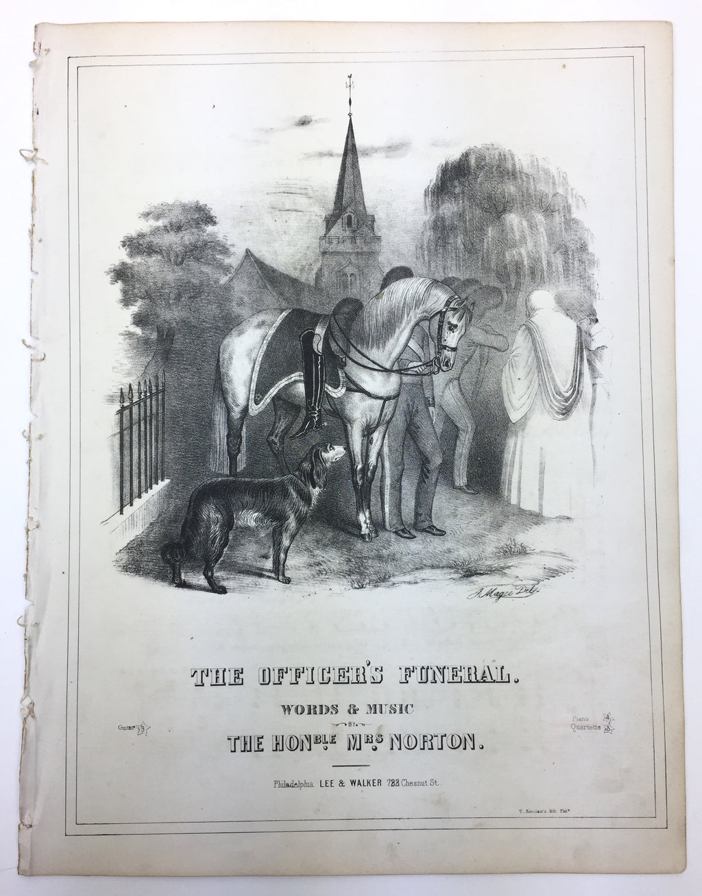 Norton, Caroline Sheridan. (1808–1877) "The Officer's Funeral" - Sheet ...