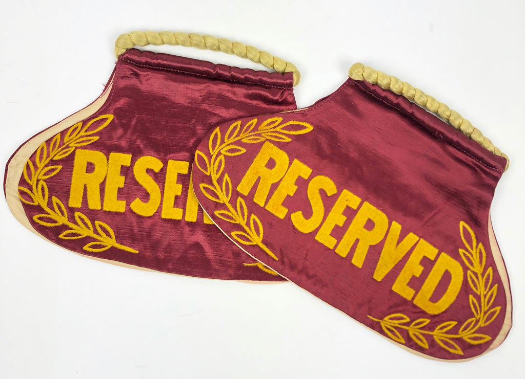[Opera & Theater] Two "Reserved" Chair Back Covers – Schubertiade Music ...