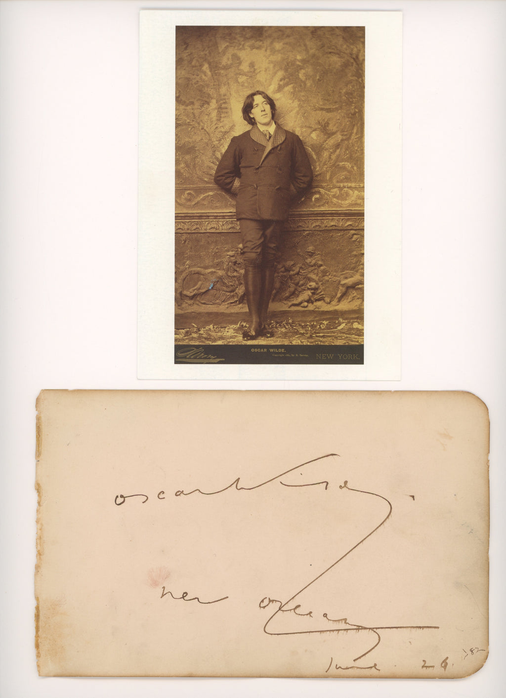 Wilde, Oscar. (1854–1900) Autograph Signature from his 1882 "House Bea ...